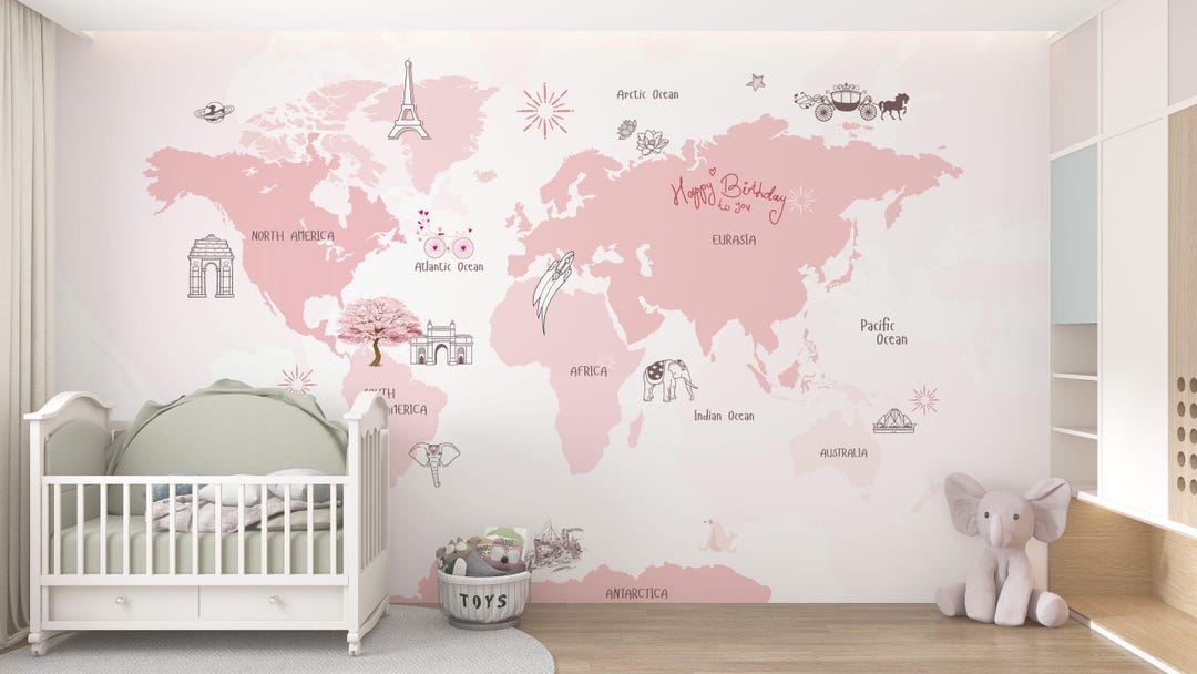 Journey With the Pink Map - Etsy