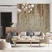 Modern Geometric Abstract Wallpaper - Beige and Brown Vertical Lines ...