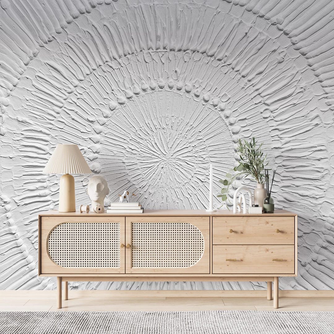 Modern White Textured Wallpaper - Etsy