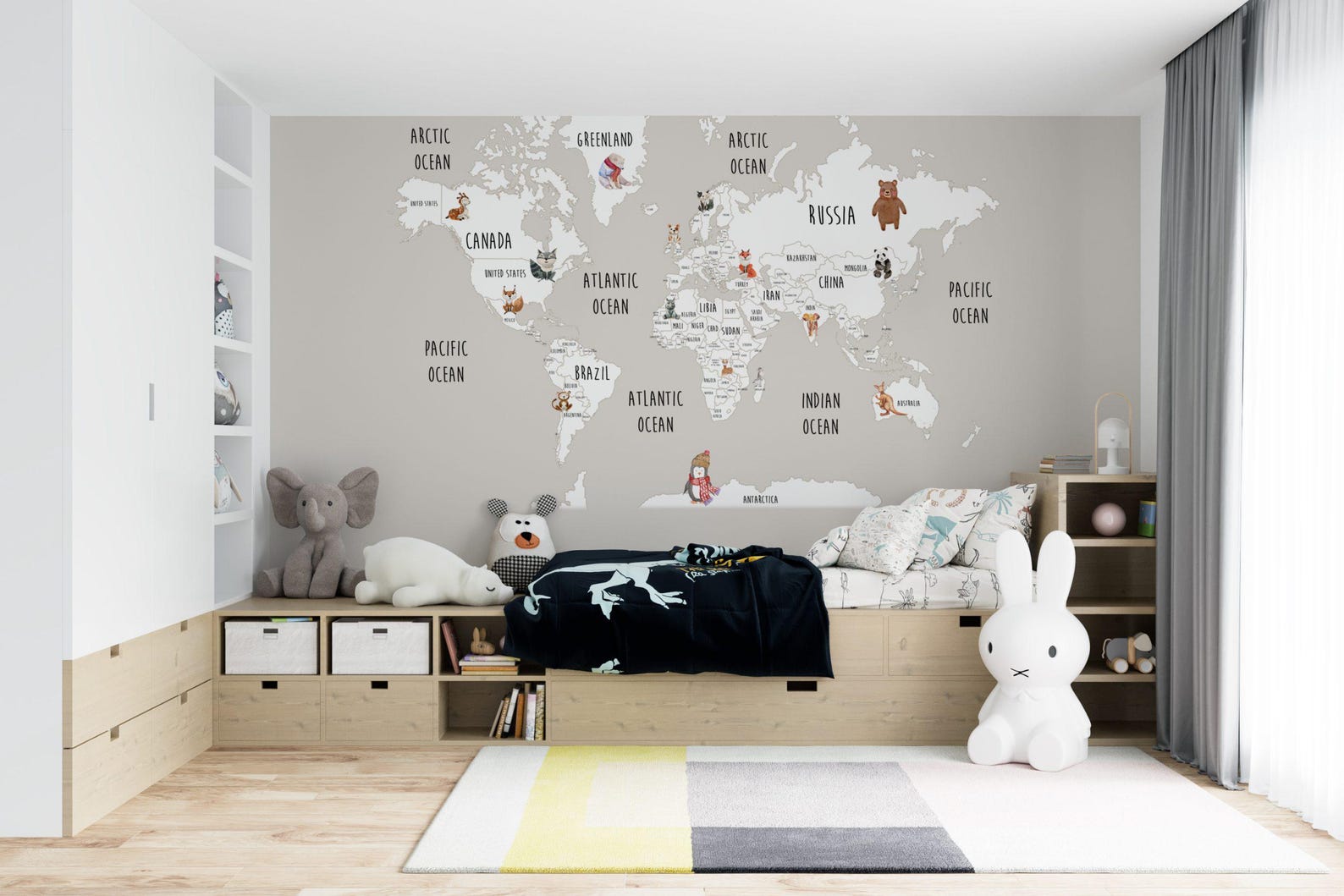 Educational World Map for Little Explorers - Etsy