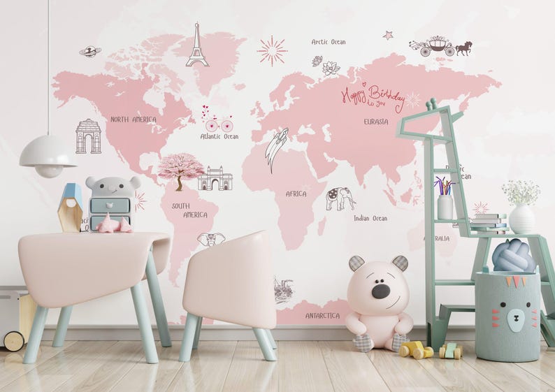 Journey With the Pink Map - Etsy