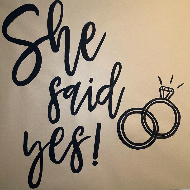 She Said Yes Banner - Etsy