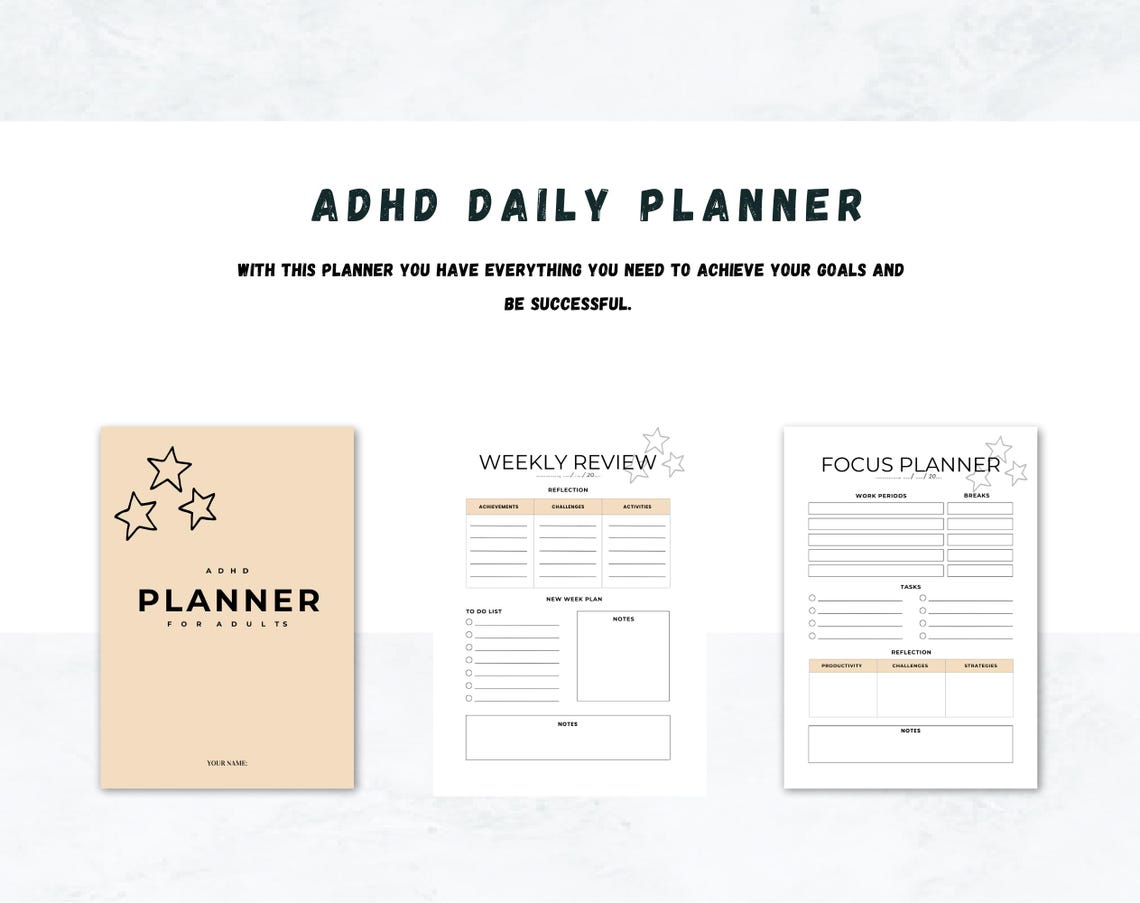 Printable Adhd Planner Adults, Family Planner, Work-life Balance ...