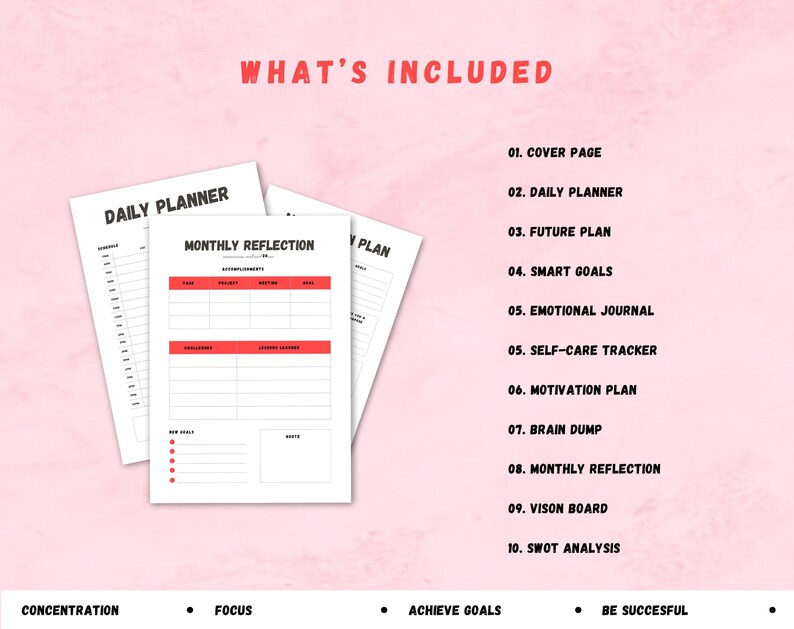 ADHD Daily Planner, ADHD Planner, Printable Planner, Emotion Journal ...