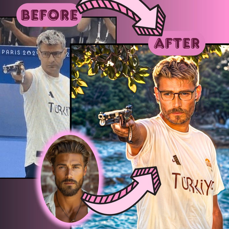 Custom Face Swap, Yusuf Dikeç Pose, Dikec Pose, Olympic Paris Summer ...