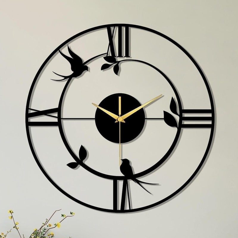 Birds Wall Clock - Etsy