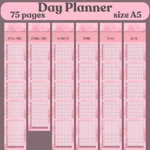 Day Planner, 2025 Day Planner, Pink 2025 Day Planner, 24 Hour Day ...