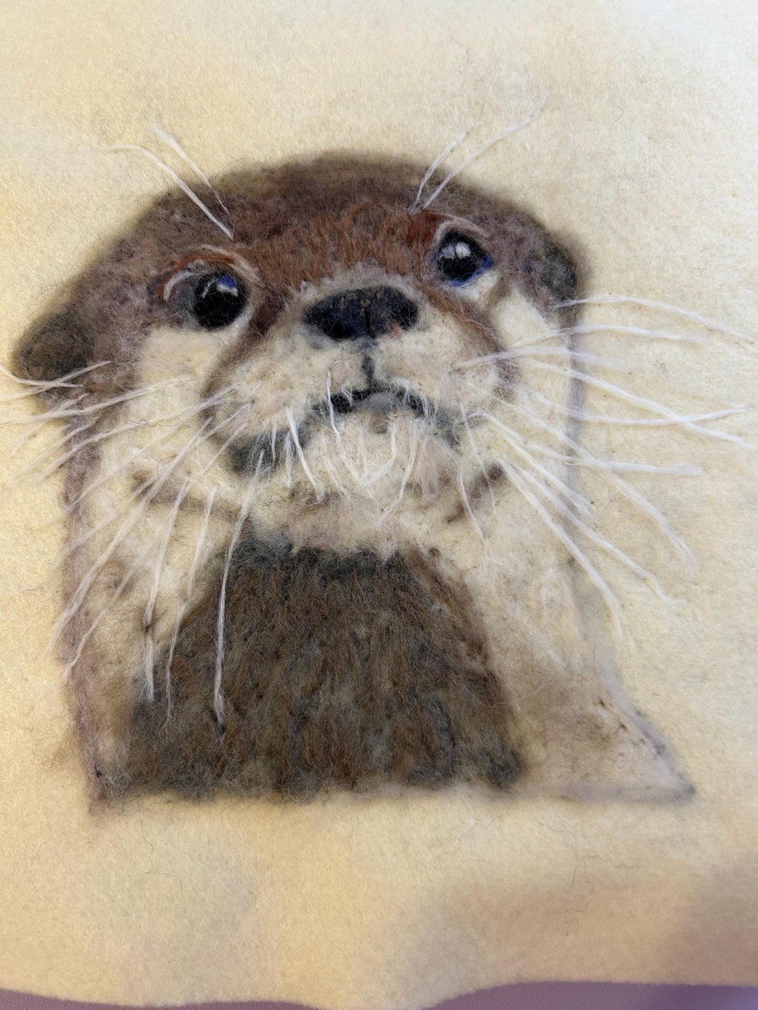 Felted Otter Painting - Etsy