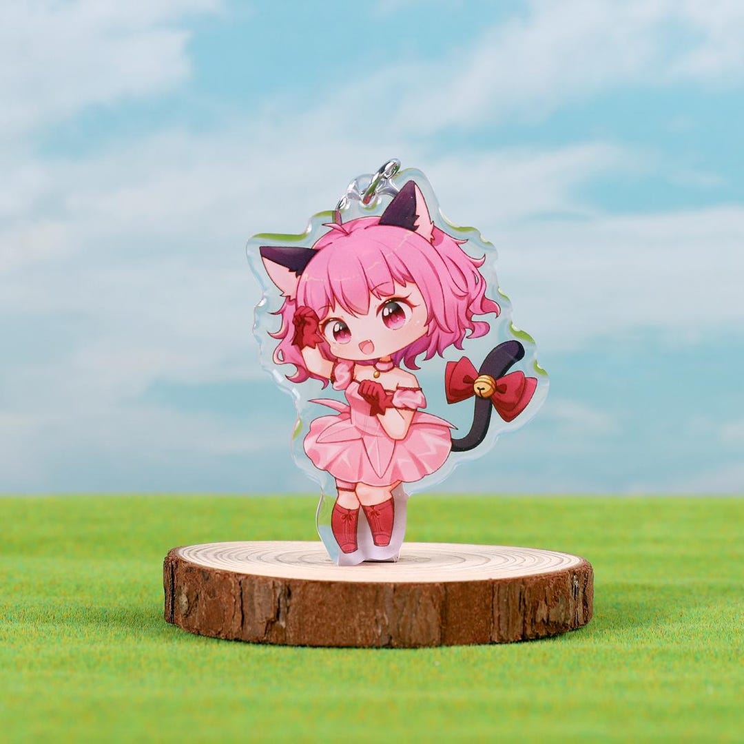 Tokyo Mew Mew Keychain - Mew Ichigo - Etsy
