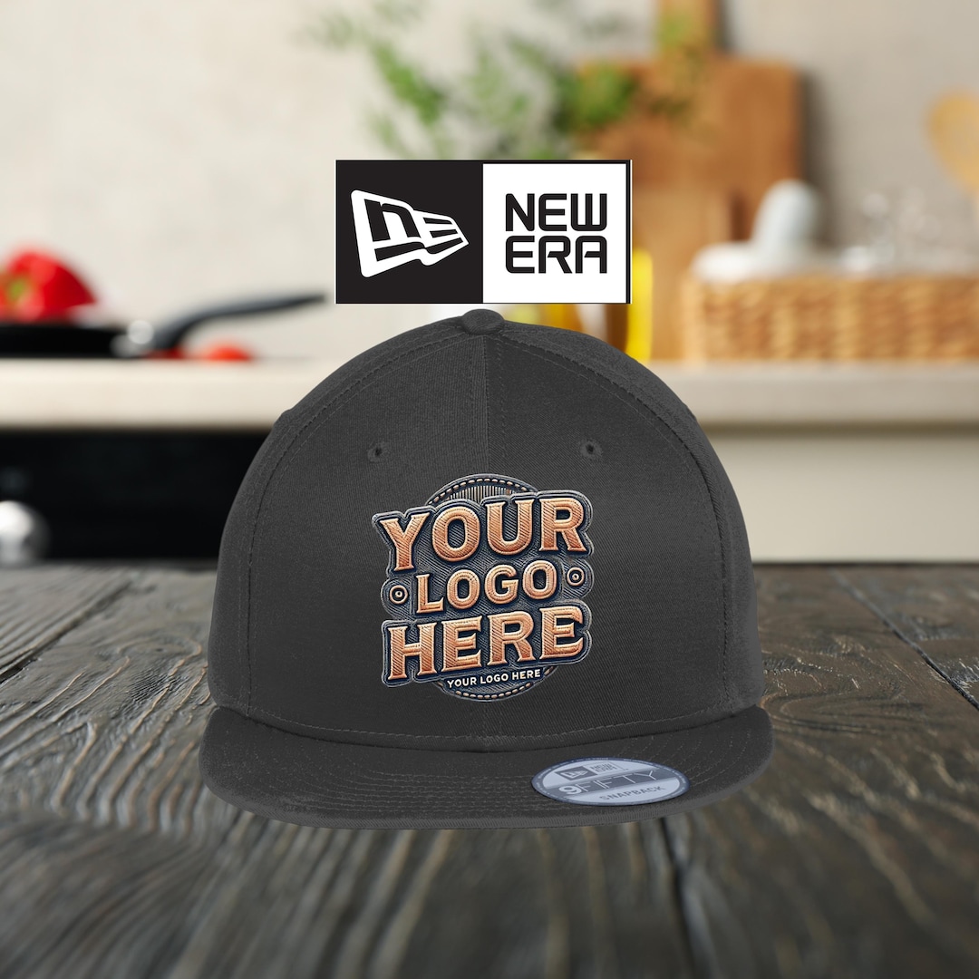 Custom Embroidered New Era 9fifty Flatbill Cap - Personalize With Text ...