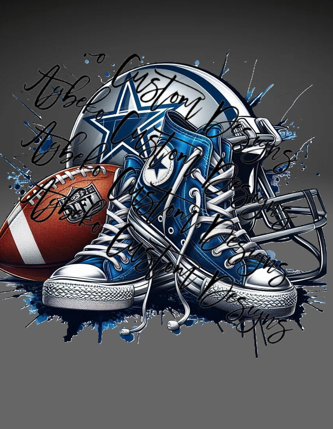 Dallas Cowboy Chucks PNG - Etsy