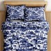 Duvet Cover Set Blue Toile Bedding New Homeowner Gifts Queen Bed Sheets ...