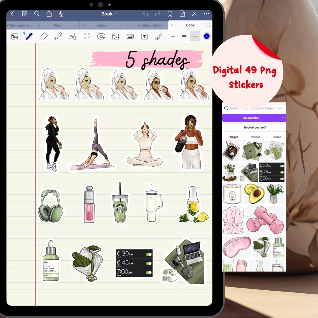 That Girl Sticker Sheet Png Digital Download Good Notes Stickers ...