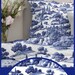 Duvet Cover Set Blue Toile Bedding New Homeowner Gifts Queen Bed Sheets ...