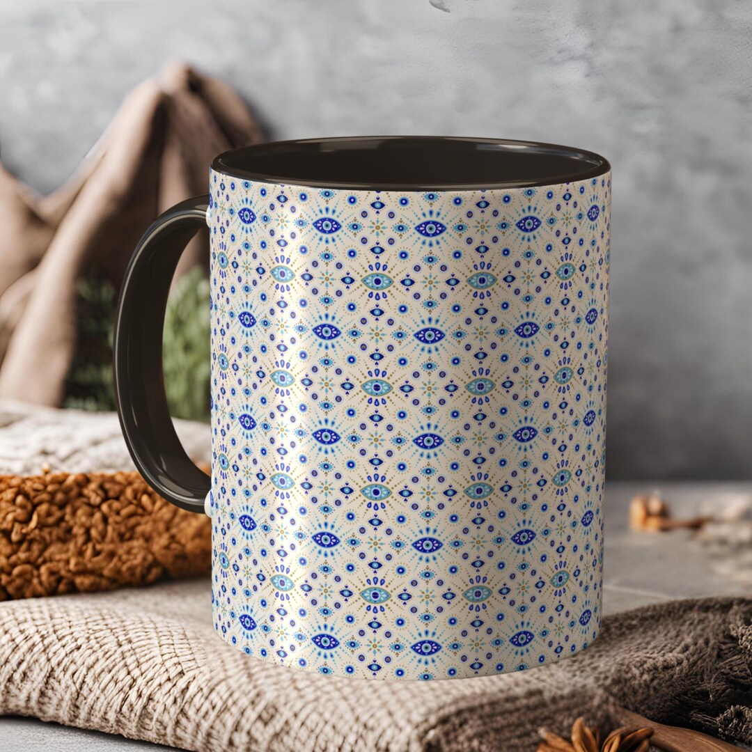 Evil Eye Mug Minimal Aesthetic Coffee Mug Home Decor Gift Idea Nazar ...