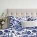 Duvet Cover Set Blue Toile Bedding New Homeowner Gifts Queen Bed Sheets ...