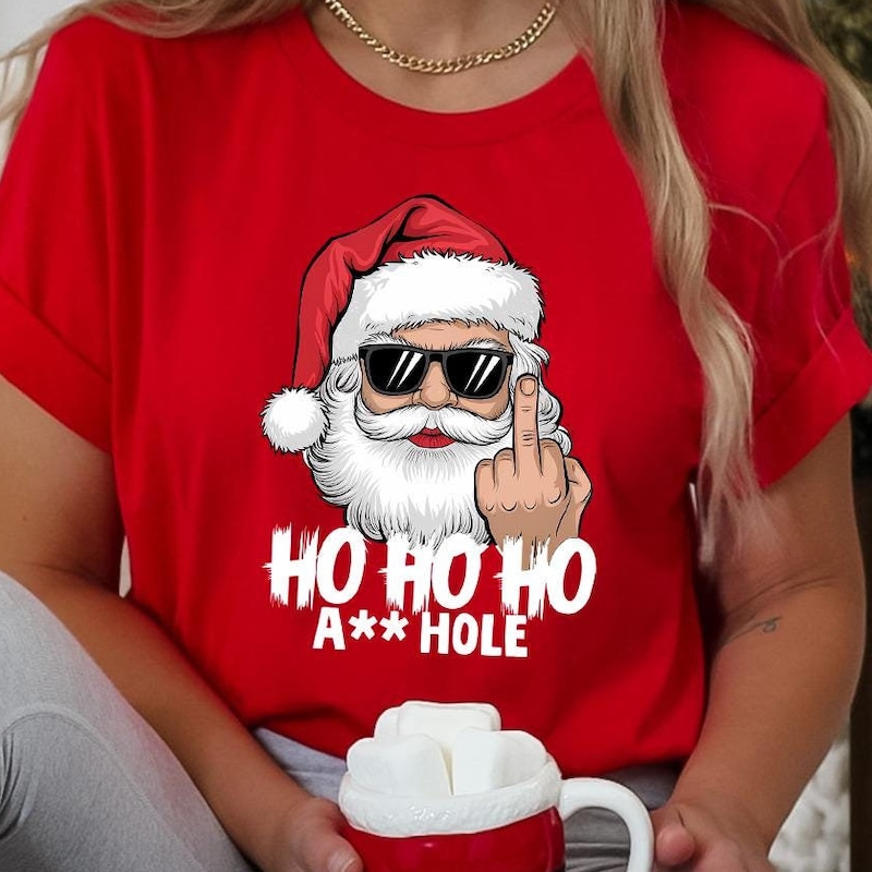 Middle Finger Santa - Etsy
