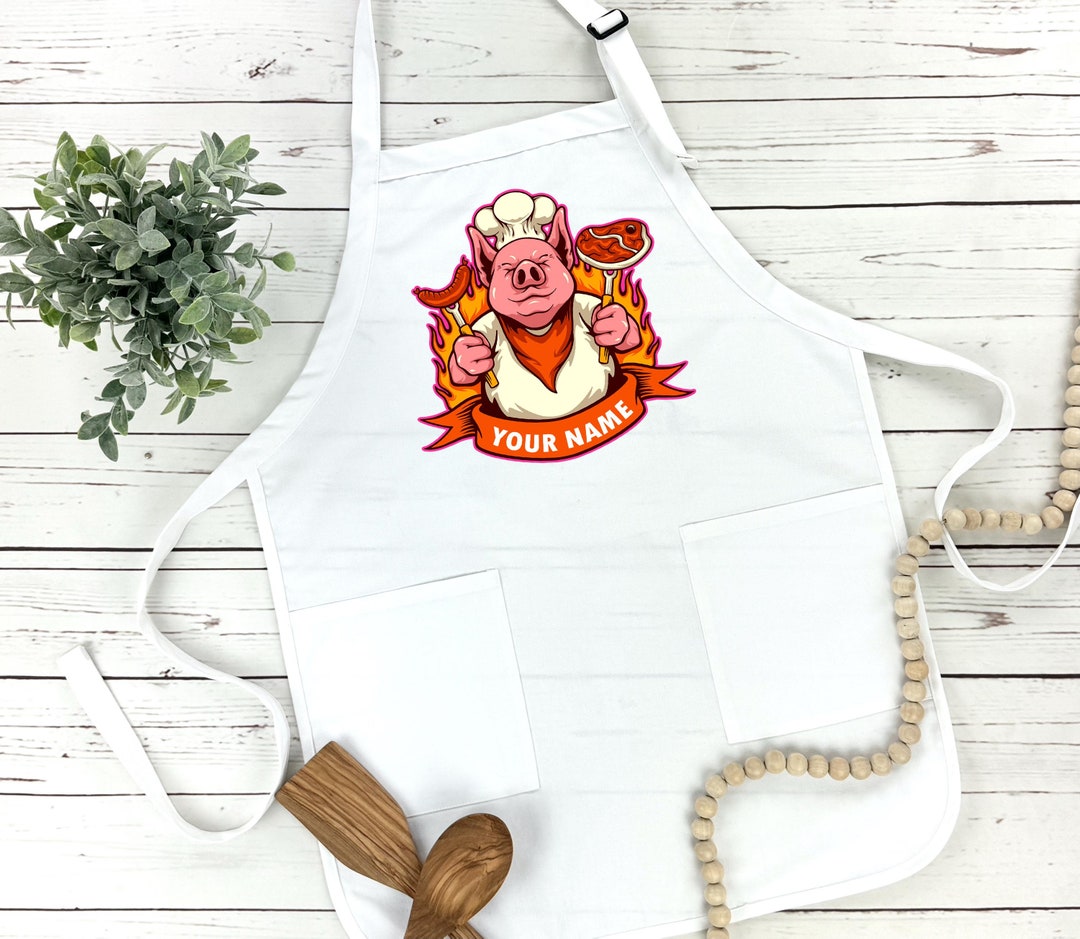 Personalized Apron for Woman and Man, Pig Kitchen Gifts for Her ...