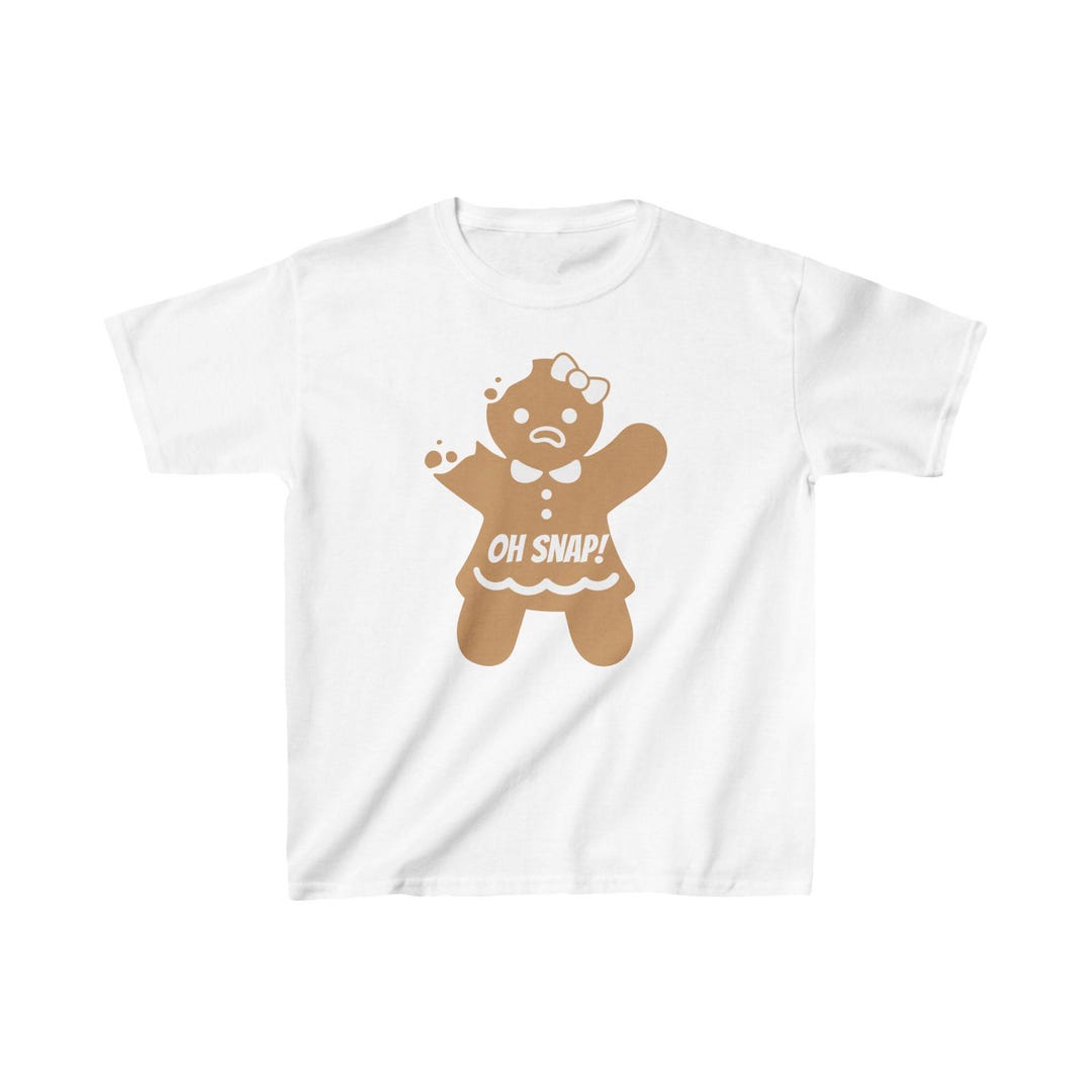 Oh Snap! Broken Gingerbread Girl Kids Christmas Tee - Etsy