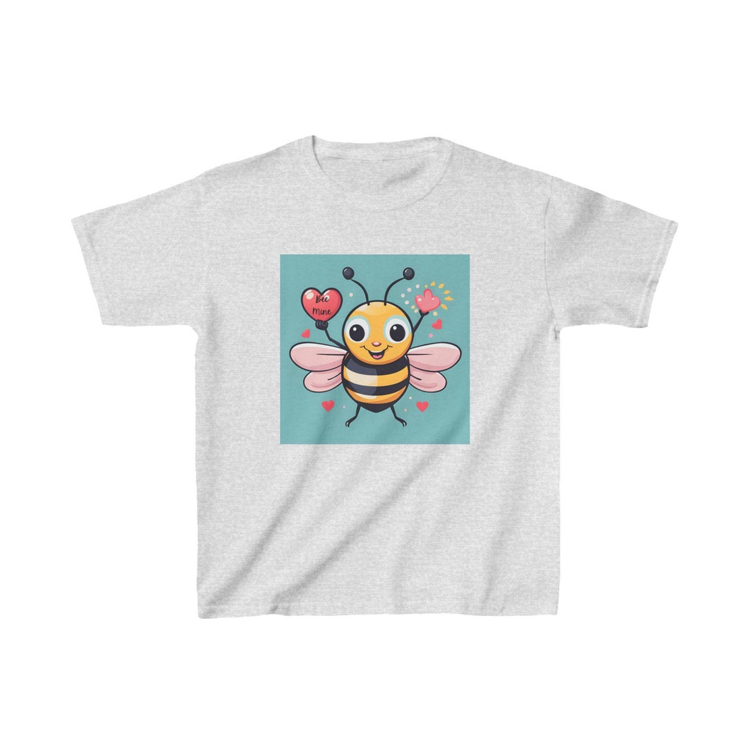 Bee Mine Heart Lifting Bumble Bee Valentine's Kids Tee - Etsy