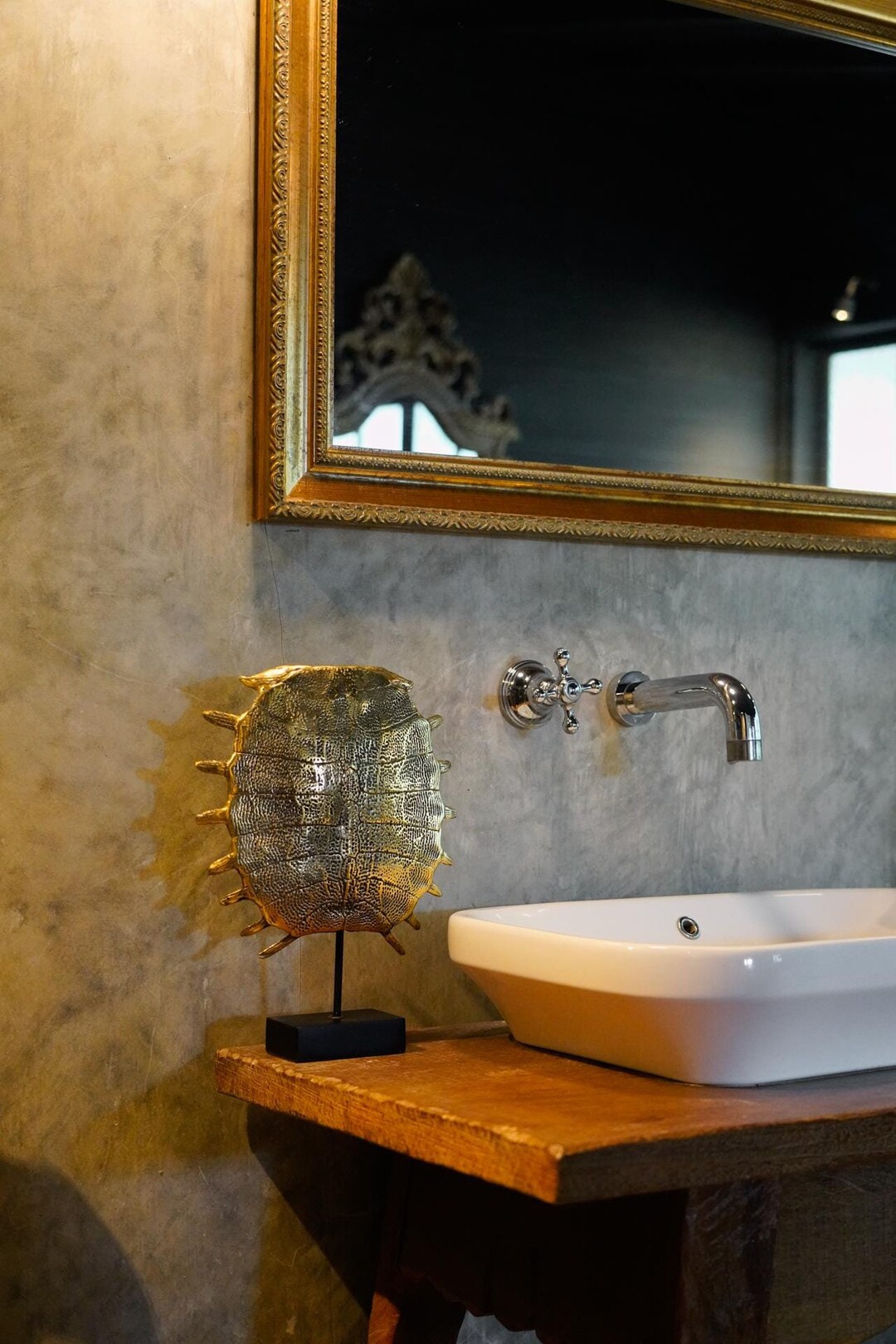 Polished Bronze Turtle Shell on Stand - Decorative Coastal Sculpture ...