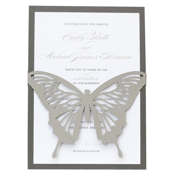 Laser Cut Butterfly Invitation Template - Etsy
