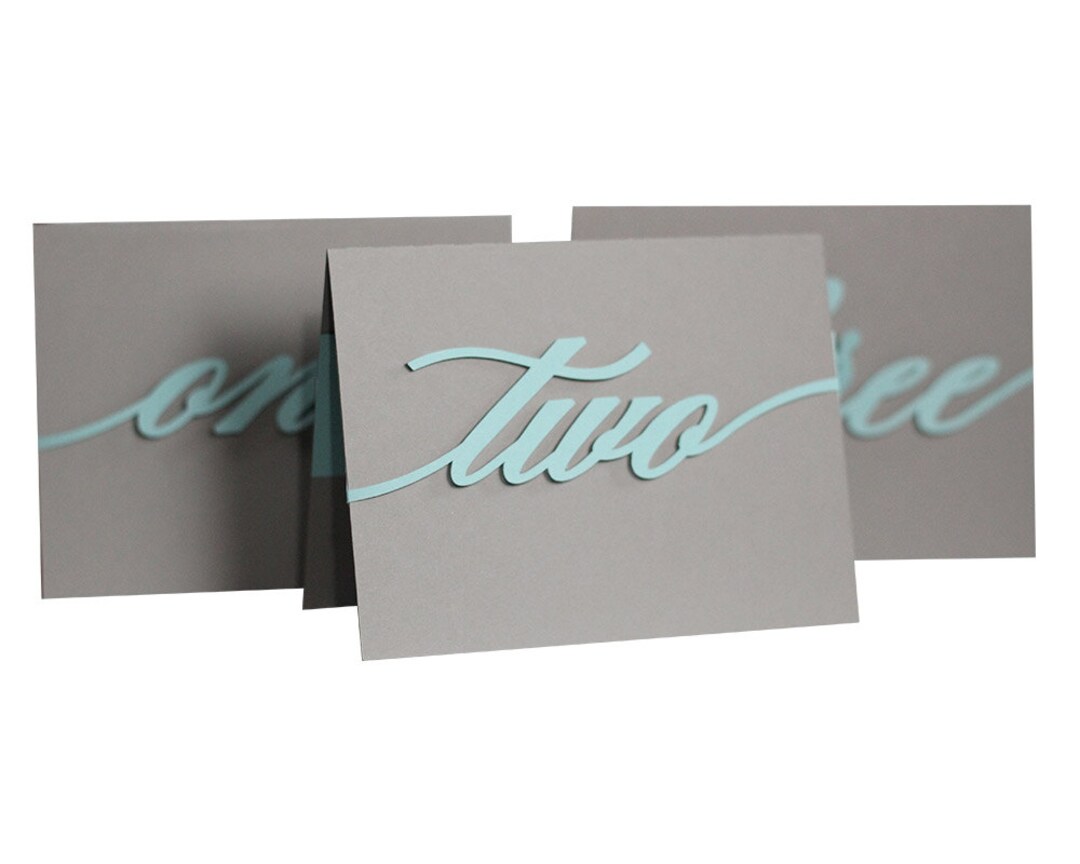 Monogram Script Table Numbers - Etsy