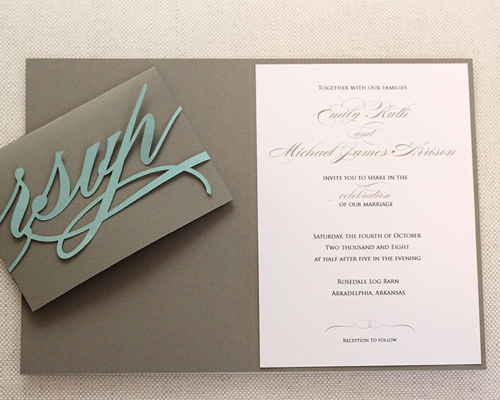 Monogram Wedding Invitations - Etsy