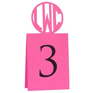 Circle Monogram Table Numbers - Etsy