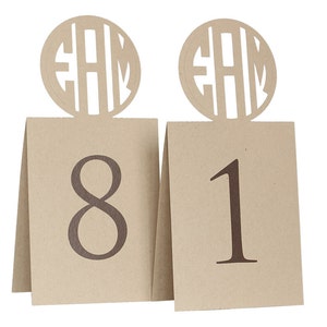 Circle Monogram Table Numbers - Etsy