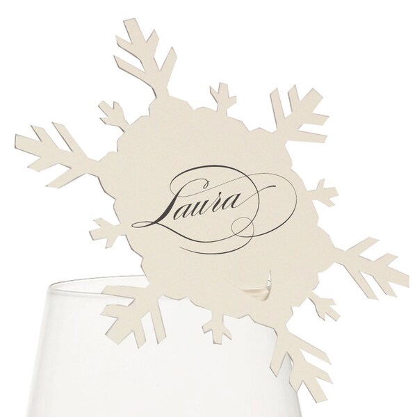 Snowflake Place Card - Etsy
