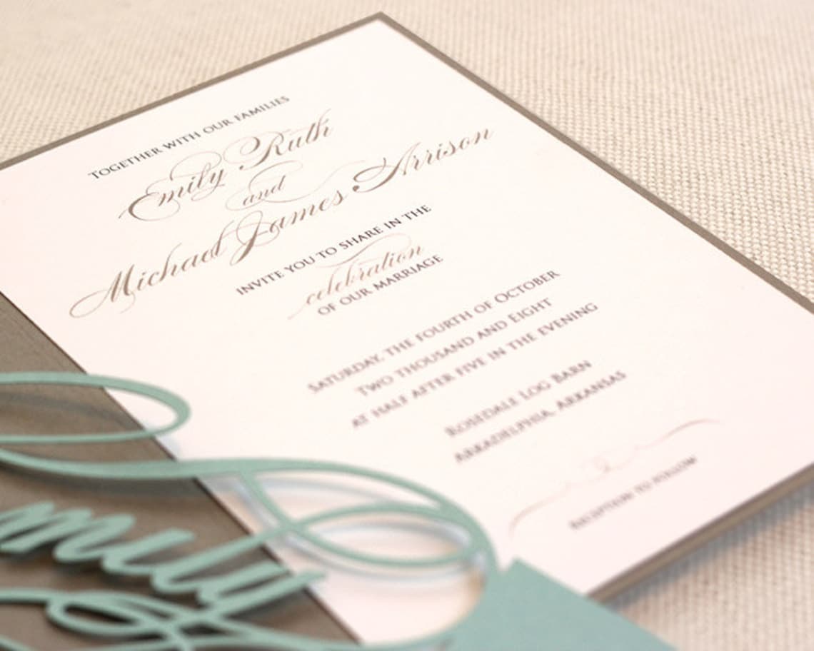 Monogram Wedding Invitations - Etsy