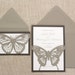 Butterfly Wedding Invitations - Beautiful, Laser Cut, Gray, Monarch ...