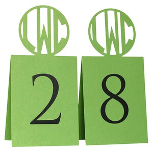 Circle Monogram Table Numbers - Etsy