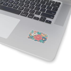 Floral Stickers, Colorful Flower Sticker Pack, Garden Theme Laptop ...