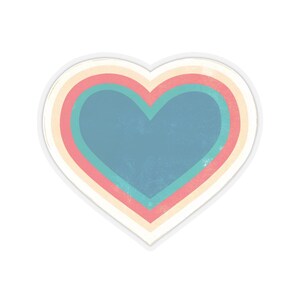 Blue Heart Kiss-cut Stickers, Adhesive Decals, Laptop Sticker, Water ...