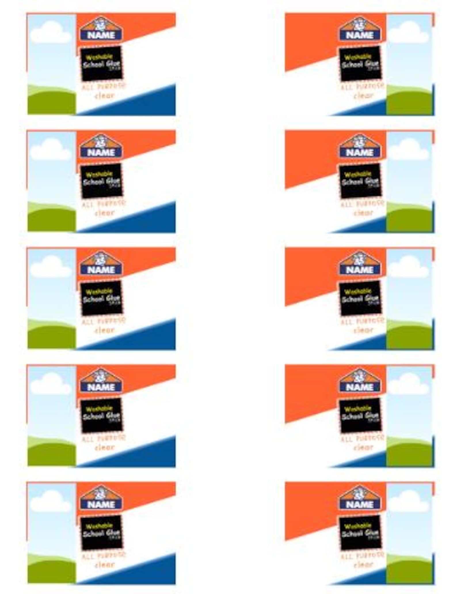 Glue Stick Template Downloadable and Editable - Etsy