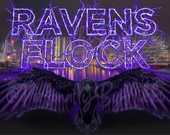 Ravens Flock Baltimore Football Downloadable and Editable - Etsy
