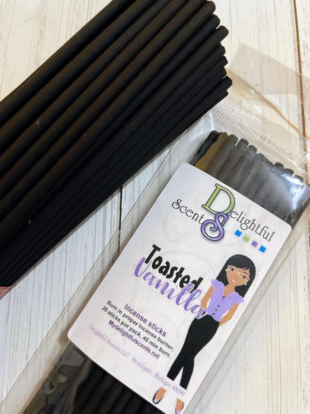 TOASTED VANILLA Incense Sticks 20 Pack Hand Dipped, Aromatherapy - Etsy