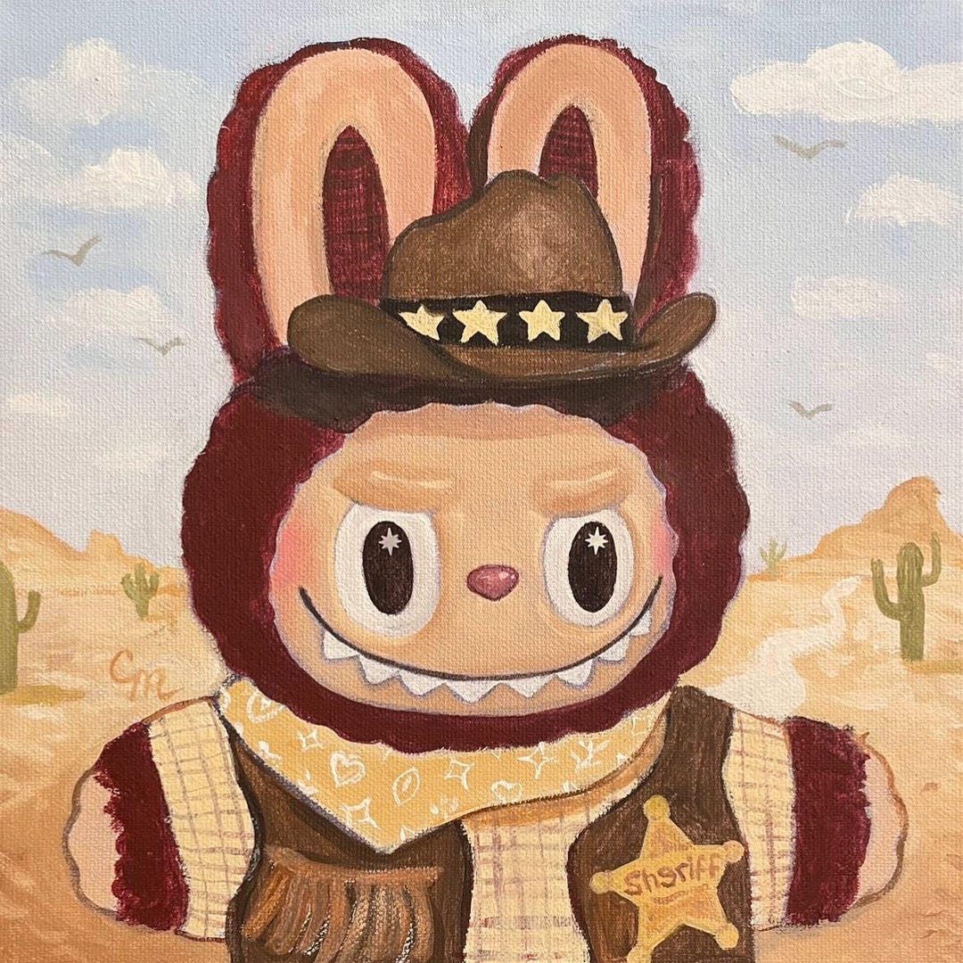 Sheriff Labubu ~ Original Painting - Etsy