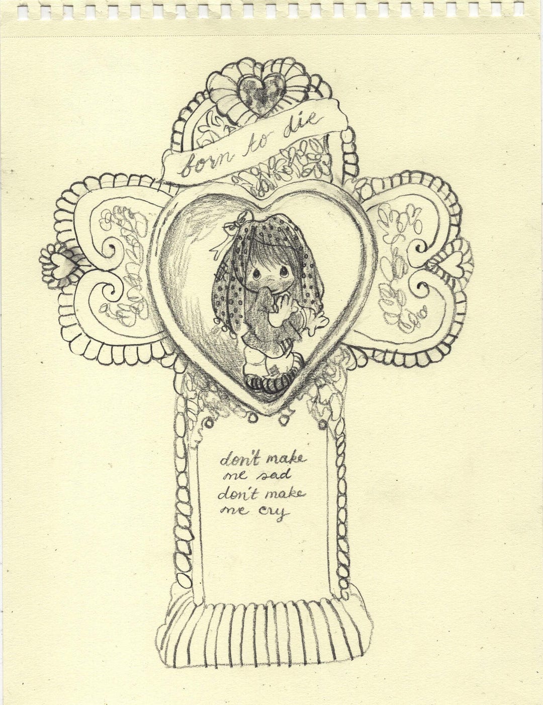 Original Graphite Drawing ~ ‘born to Die’ - Etsy