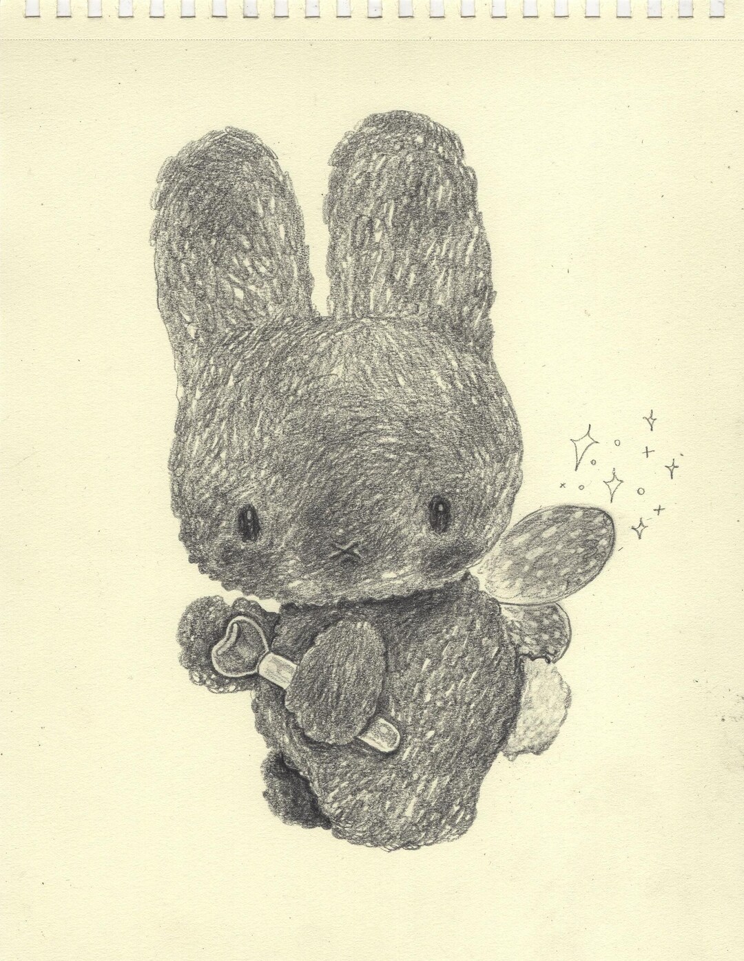 Original Graphite Drawing ~ ‘fairy Bunny’ - Etsy