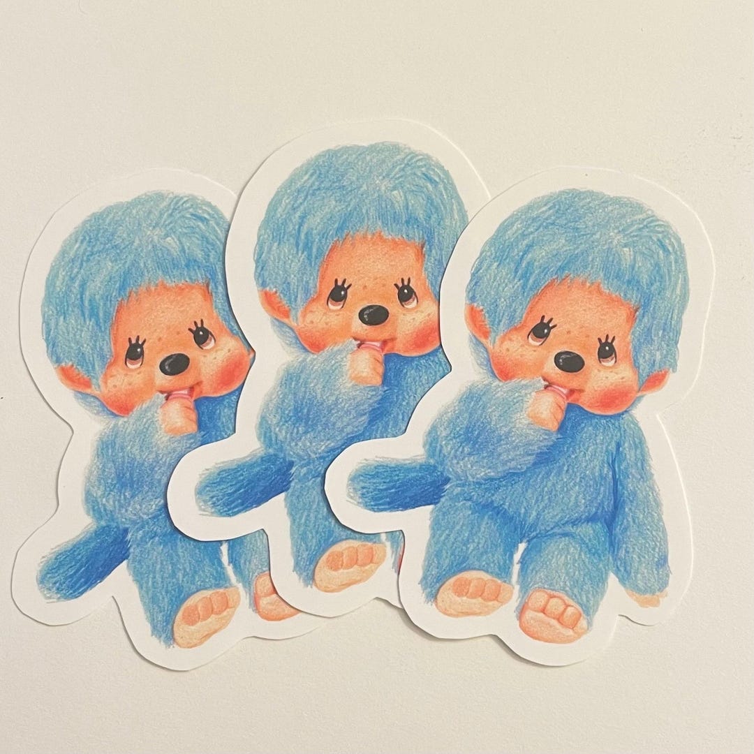 Blue Monchhi Sticker - Etsy