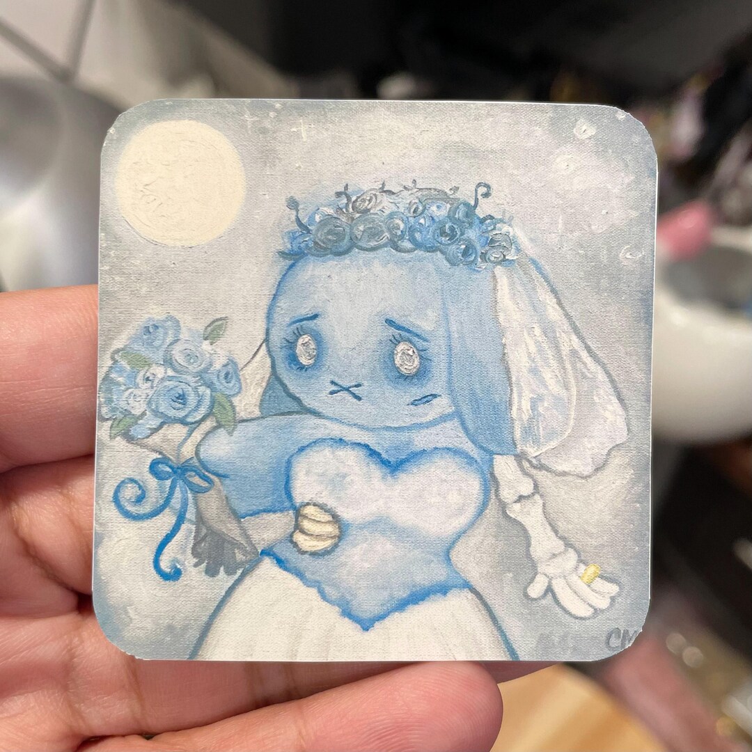 Corpse Bride Bunny (emily) ~ Sticker, Stationery Sticker, Art Sticker ...