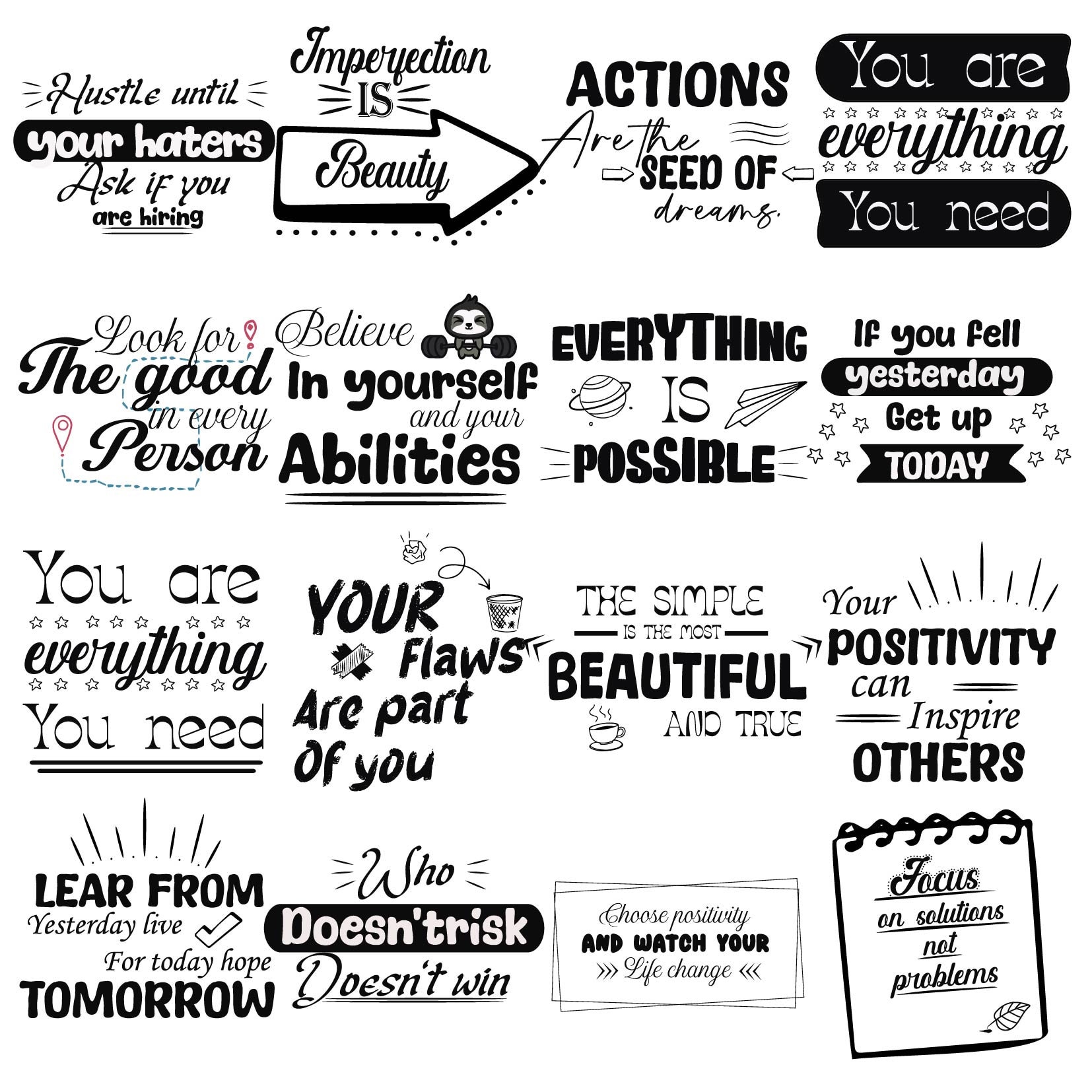 Life Quotes Inspirational Svg Png, Believe in Yourself Svg Png ...