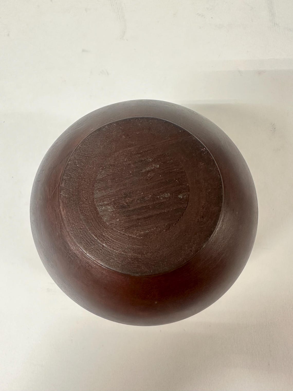 Vintage Hand-carved Wooden Trinket Sphere With Hand-painted Indigenous ...