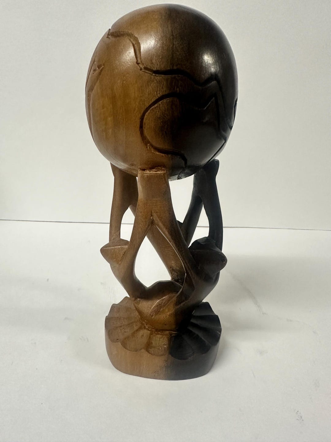 Vintage African Unity Globe Hand Carved Wood Sculpture 8” - Etsy