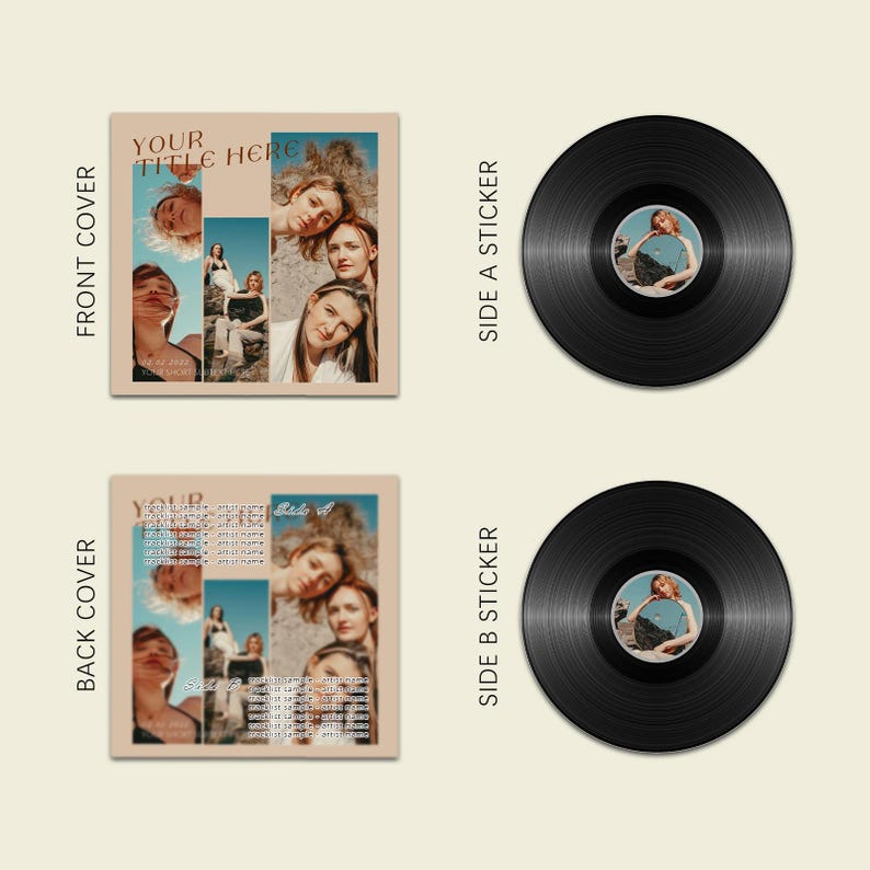 12 Vinyl Record Fully Custom Songs Black Record Personalized 40 Minute ...