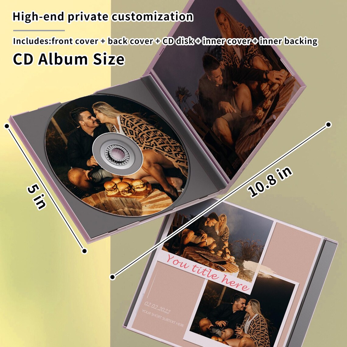 Custom CD Case Fully Custom Songs With Your Photos and 80mins of Music Custom Photos,free ...
