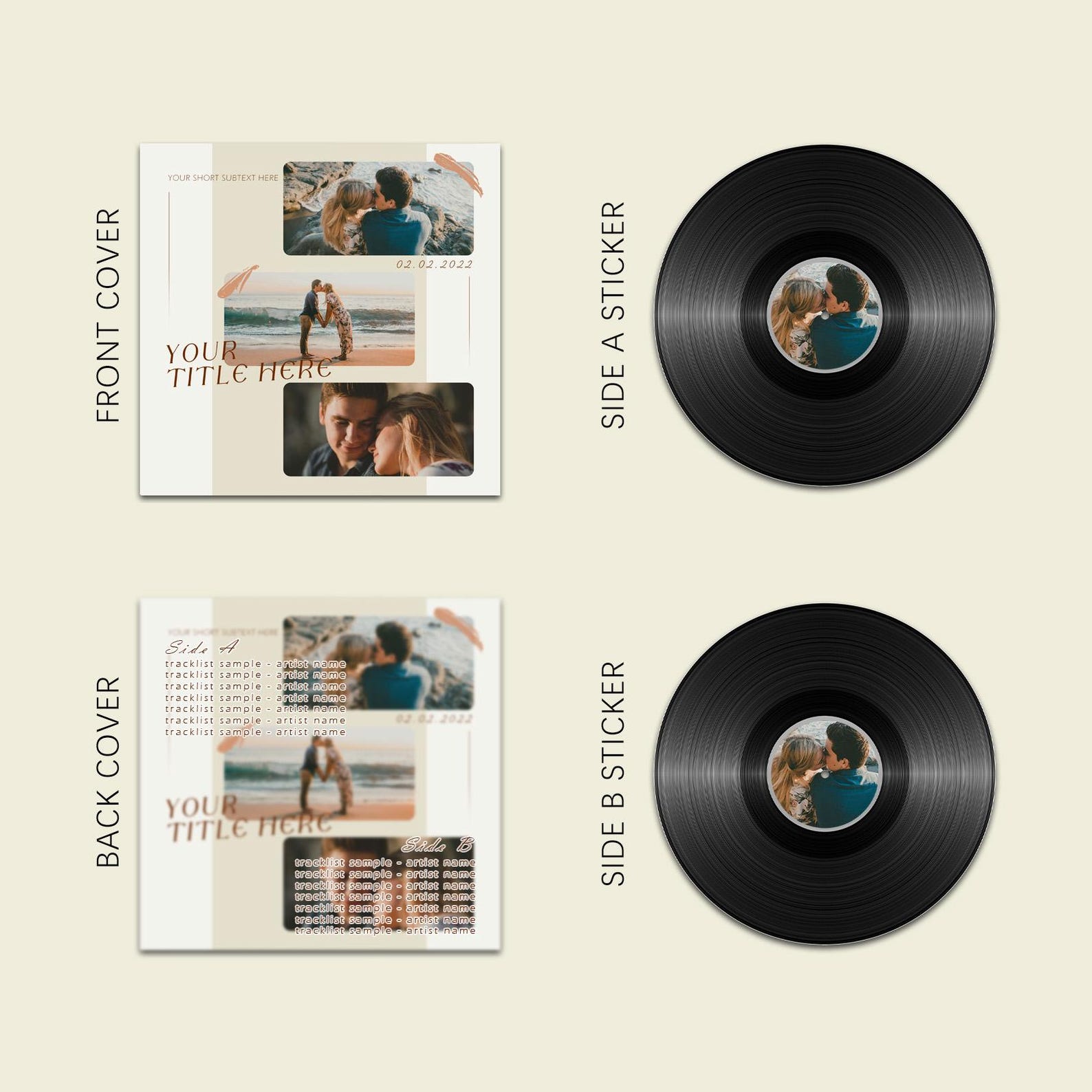 12 Vinyl Record Fully Custom Songs Black Record Personalized 40 Minute ...